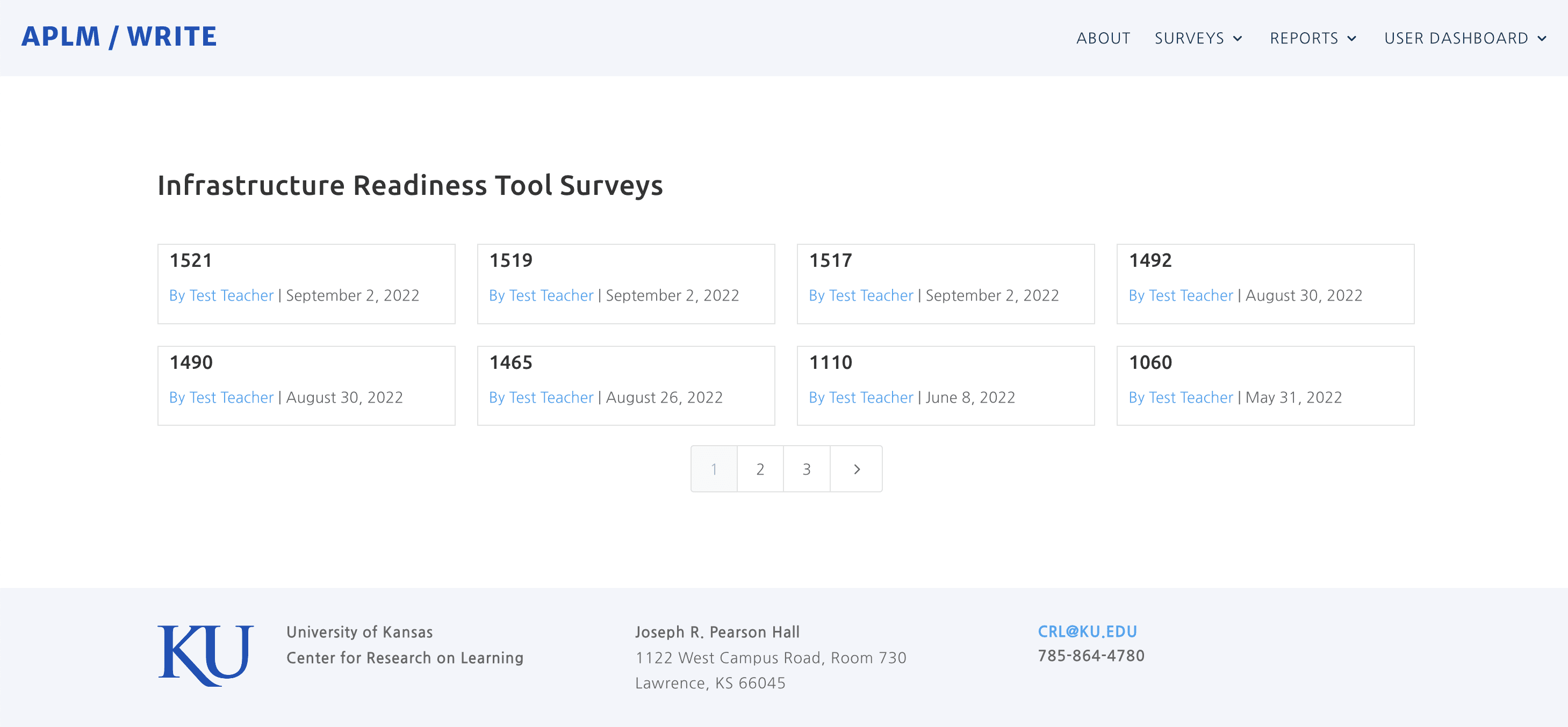 User Instructions | APLM/WRITE